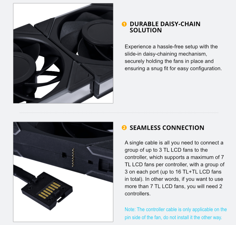 # LIAN LI UNI FAN TL LCD - [120mm/140mm] Daisy Chain ARGB Fan With ...