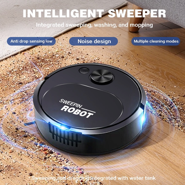 3-in-1 Mini Intelligent Sweeping Robot Vacuum Cleaner and Mop Smart ...