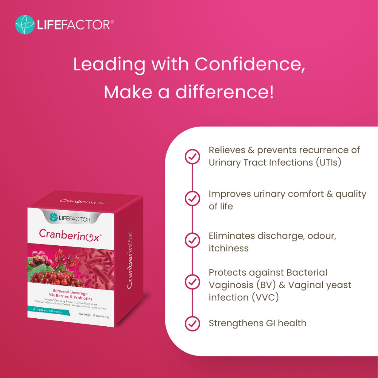 Life Factor Cranberinox ® Unlock Total Feminine Wellness for Urinary ...