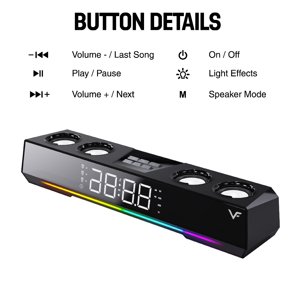Vinnfier VF Hyperbar U90 BT Bluetooth Wireless All In one Portable ...
