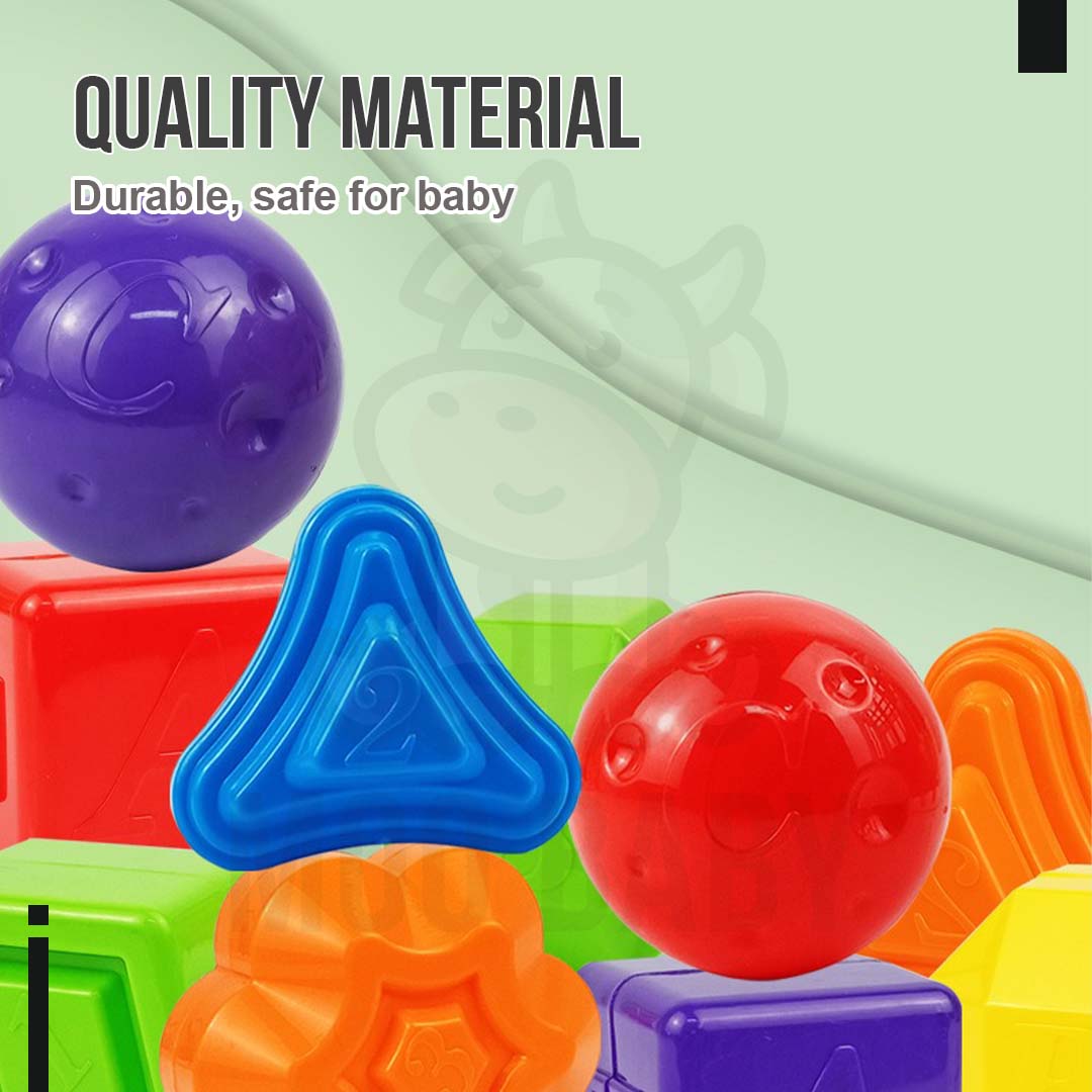 Moo Baby Toy Mainan Baby 7 Bulan Shape Sorting Cube Montessori Toys ...