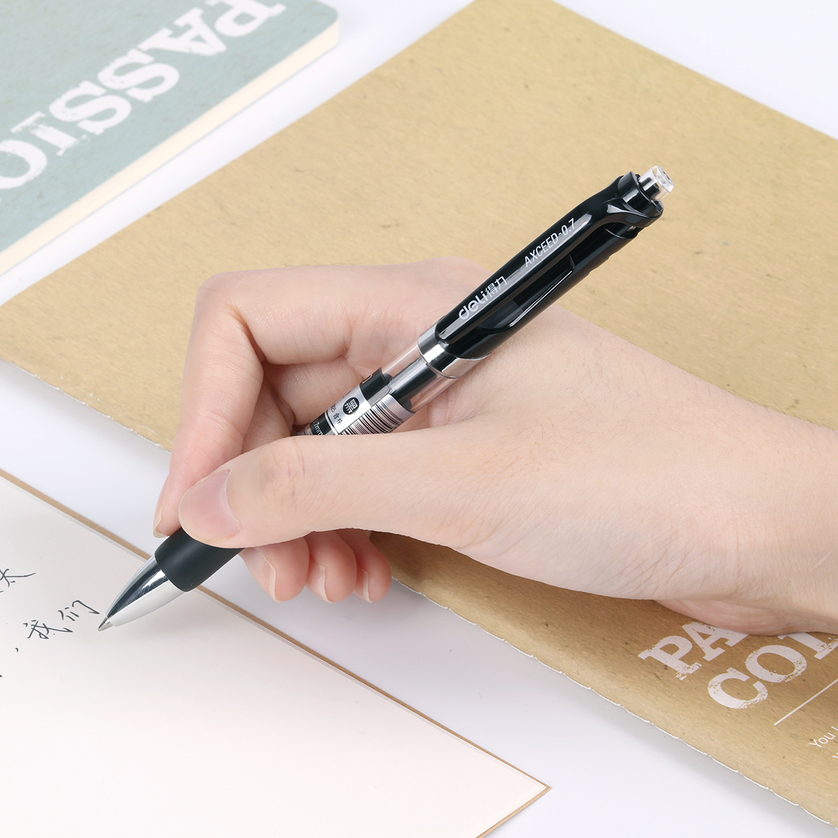 Deli Gel Ink Pen Lineflow Spring Bullet Tip 0.5mm Smooth Writing Pen (1 ...