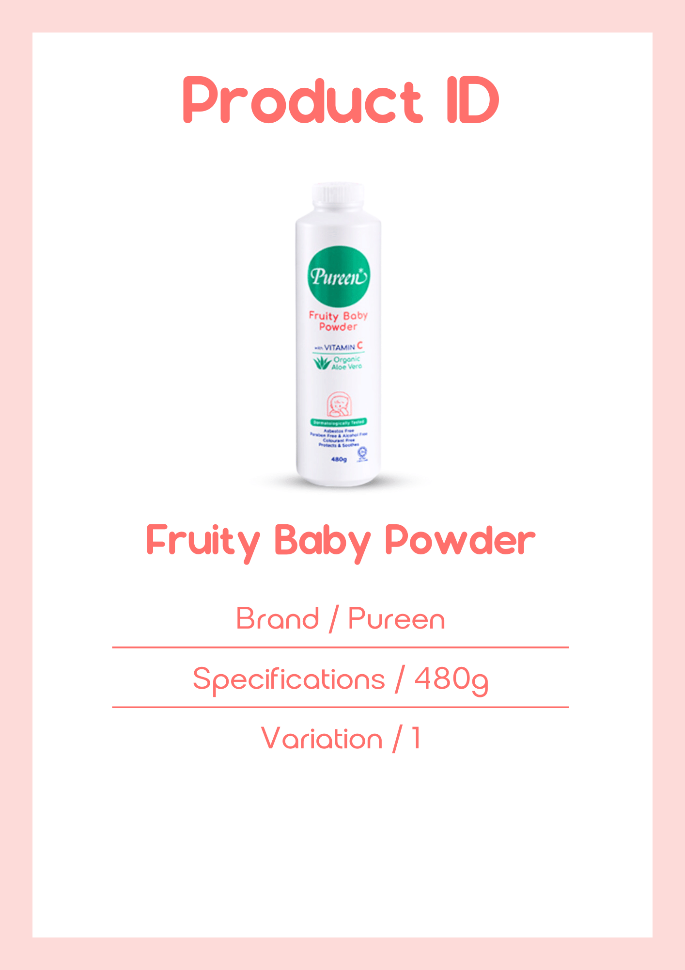 Pureen Fruity Baby Powder 480g | Shopee Malaysia