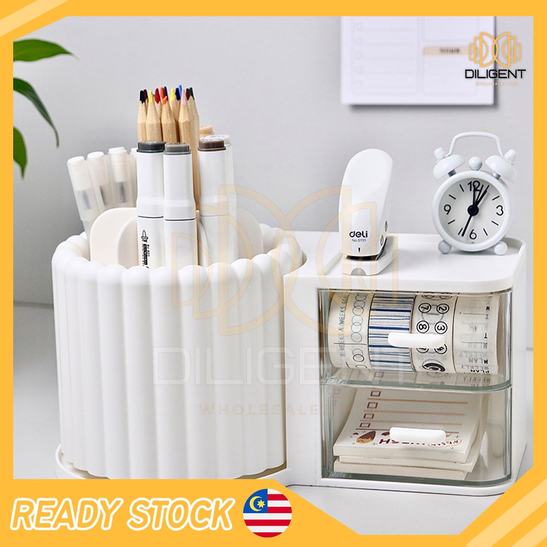 【D326 READY STOCK】Ins Style 360-Degree Rotating Holder Storage Box ...