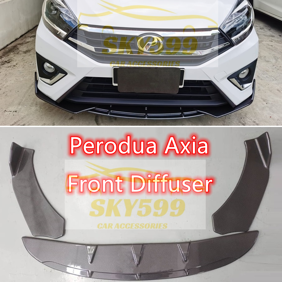 Perodua Axia 2014-2019 Front Bumper Diffuser Lip Wrap Angle Splitters ...