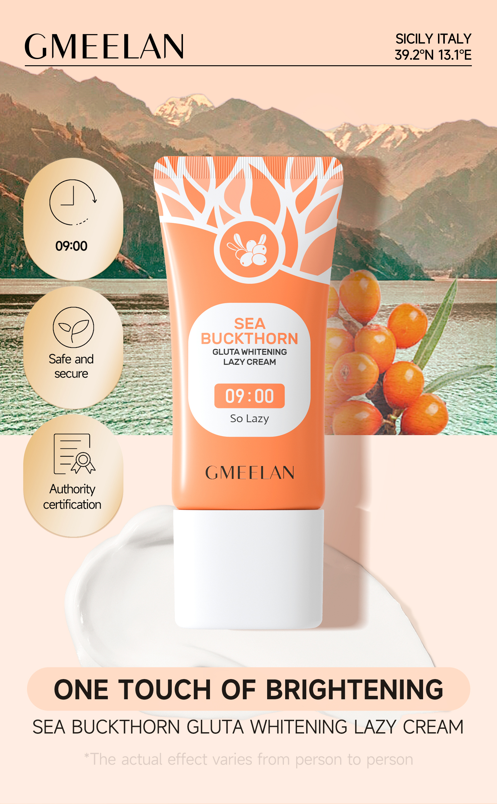 GMEELAN Skincare Set Orange Face Scrub Exfoliating Brightening Gel ...
