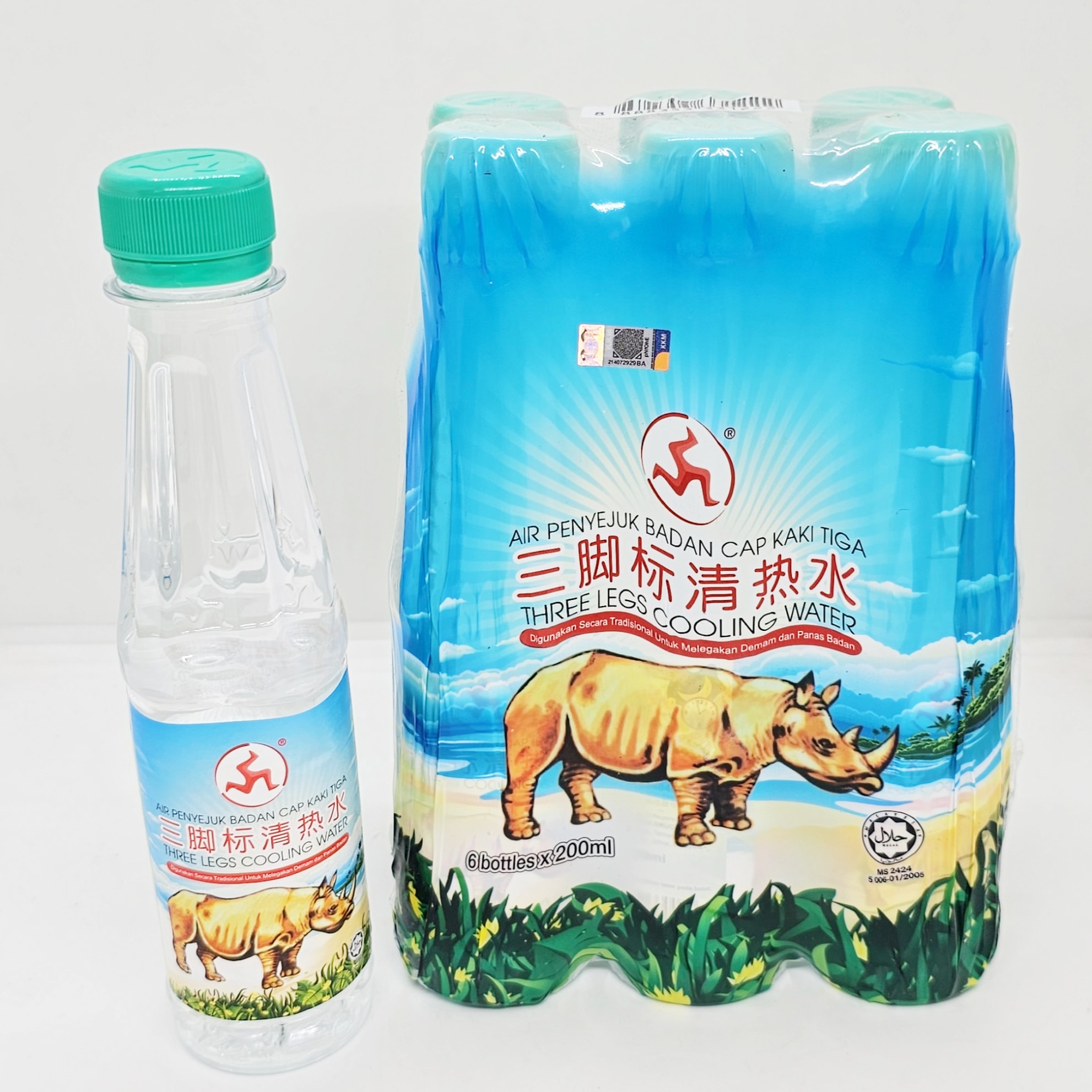 (6 Botol) Air Cap Kaki Tiga Penyejuk Badan / Three legs Cooling Water ...