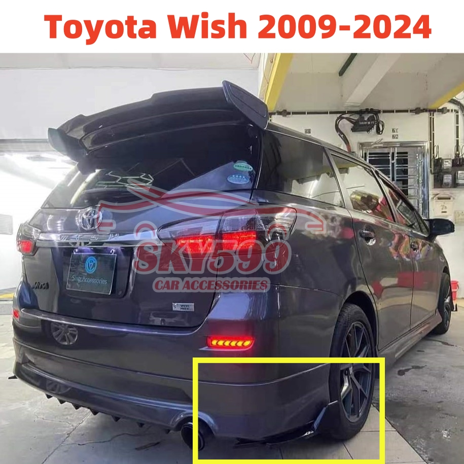 Toyota Wish Front Bumper Diffuser Lip Wrap Angle Splitters Black ...