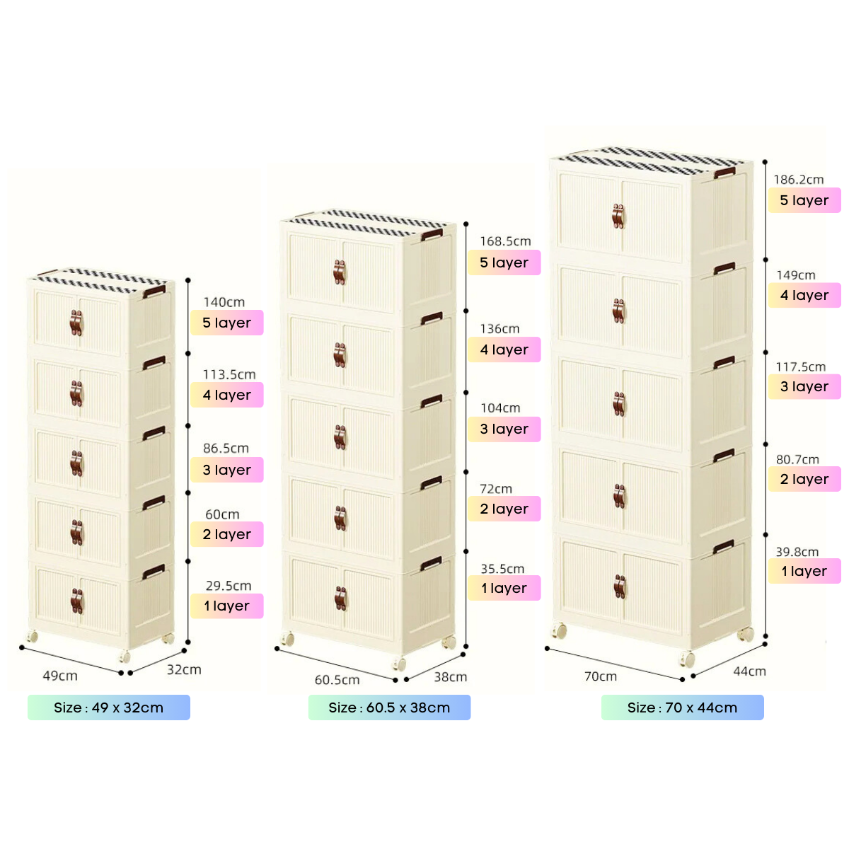Cabinet Storage Stackable Storage Box Drawer Cabinet Clothes Organizer ...