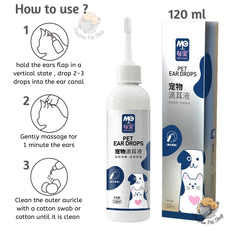 Pawpaw Pet Dog Cat Ear Cleaner Drop Ubat Titis Cuci Kutu Telinga Kucing ...