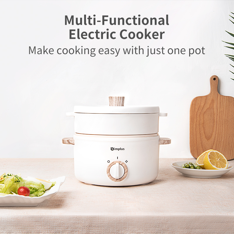 Simplus 1.5L Multi Electric Cooker with Steamer Ceramic Coating Non ...