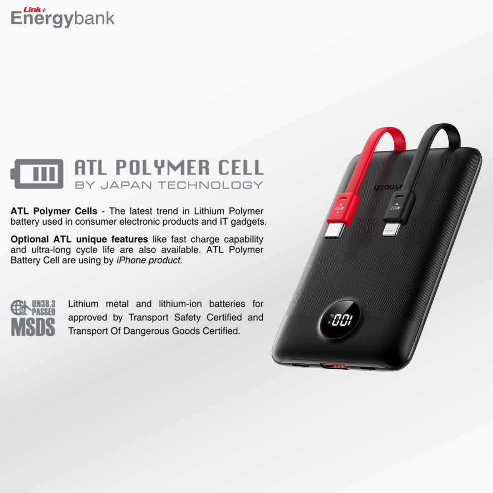 MyMosh POWER BANK 20W Built in Cable 10,800mAh | Shopee Malaysia