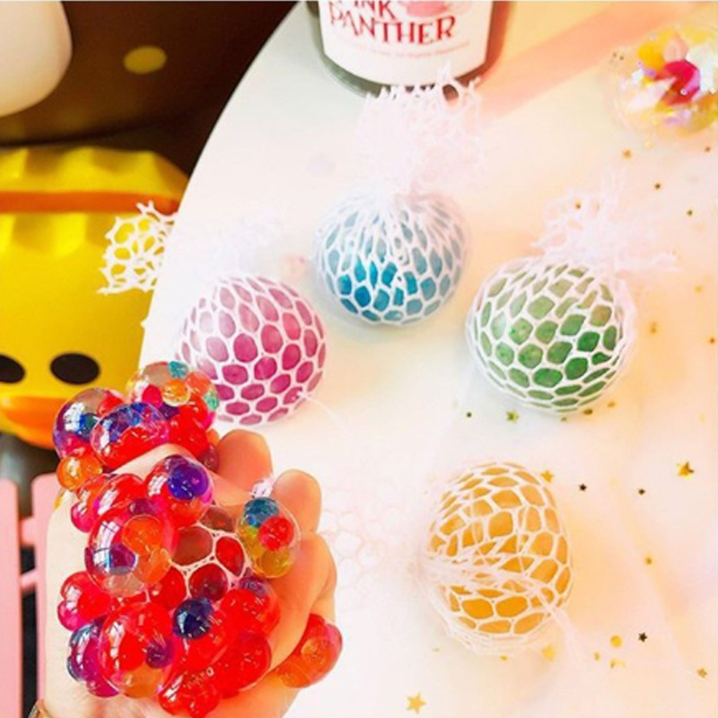 Toy🪅 Squishy Net Fruity Ball Squeeze Relax Stress Release Fun Toy Vent ...