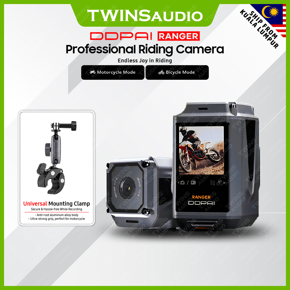 DDPAI Ranger 4K UHD Professional Riding Cameran Triple Intelligent ...