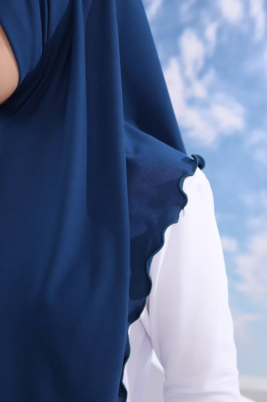 Tudung Sarung Layla Ruffle Plain Anti-Kedut Mosscrepe | Shopee Malaysia