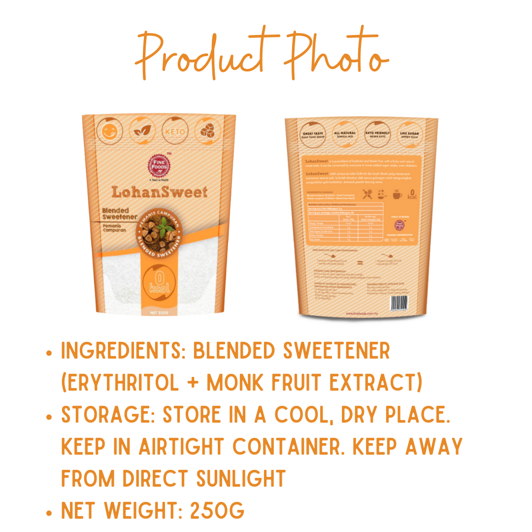 Fine Foods Lohan Sweet 250g Exp: 2027/01/02 / Monk Fruit Sweetener ...