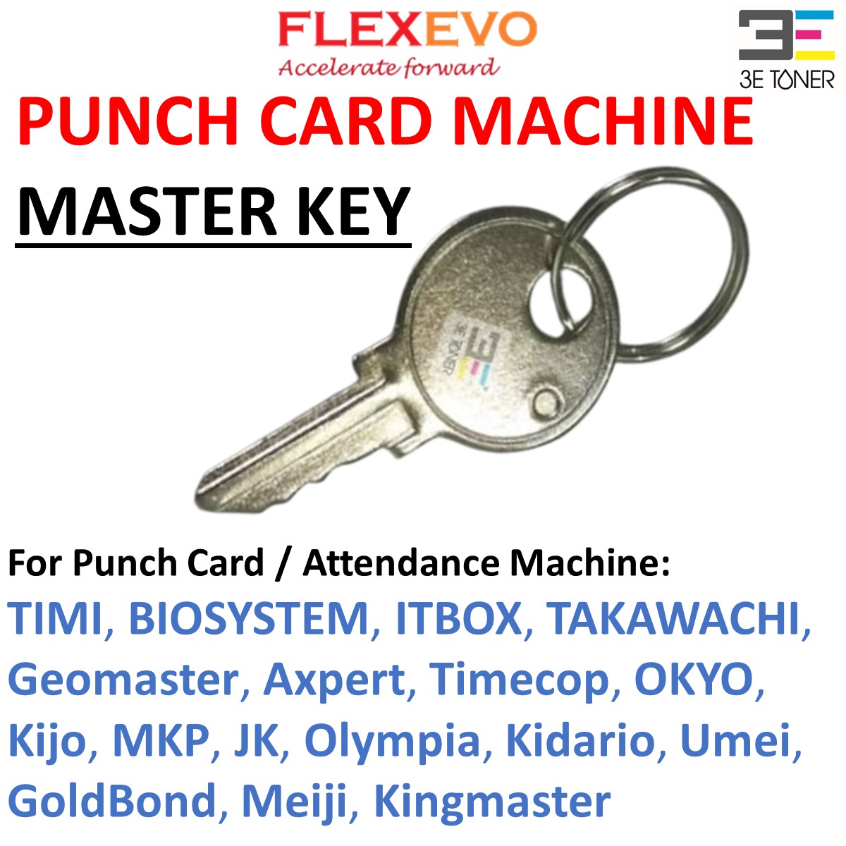 Punch Card Machine Universal Master Key Kunci for Geomaster Aibao MOA ...
