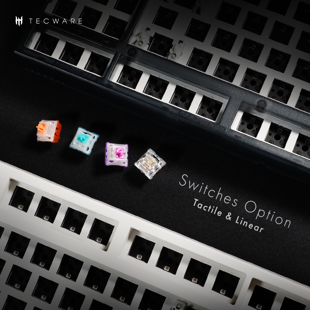 TECWARE VEIL 87 PRE-BUILT MECHANICAL KEYBOARD SET - (SMOKEY BLACK ...