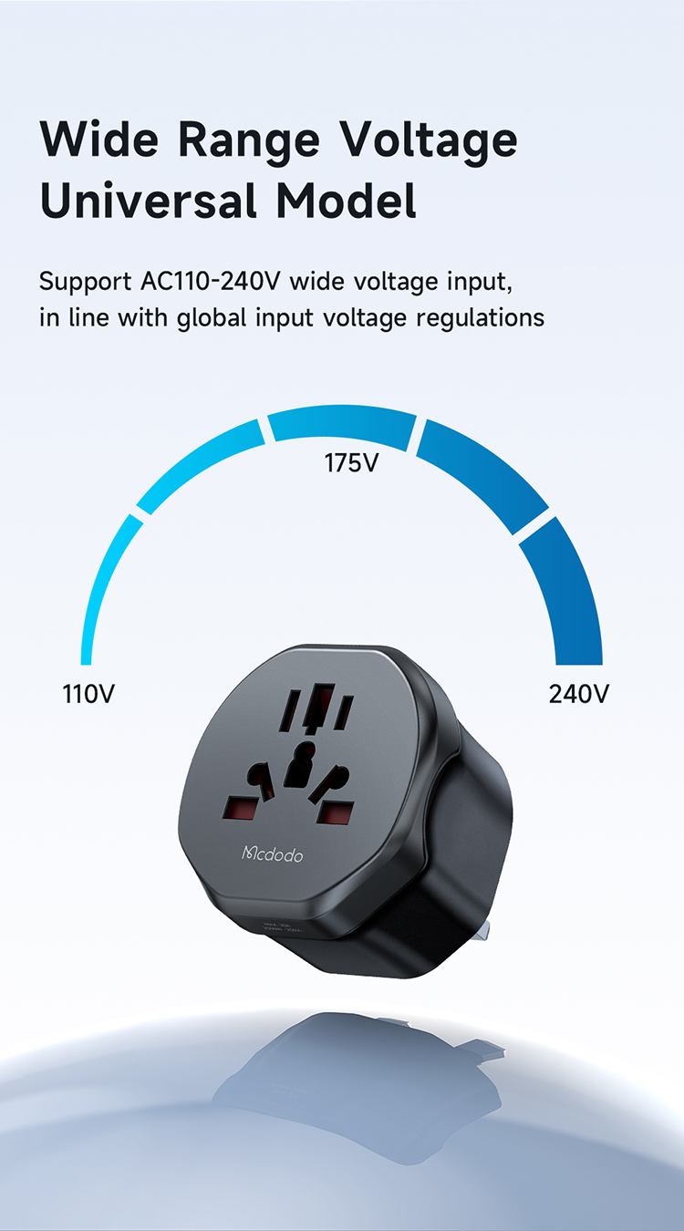 【1Yr Warranty】 MCDODO Universal Travel Adapter UK 10A 250VAC 2500W ...