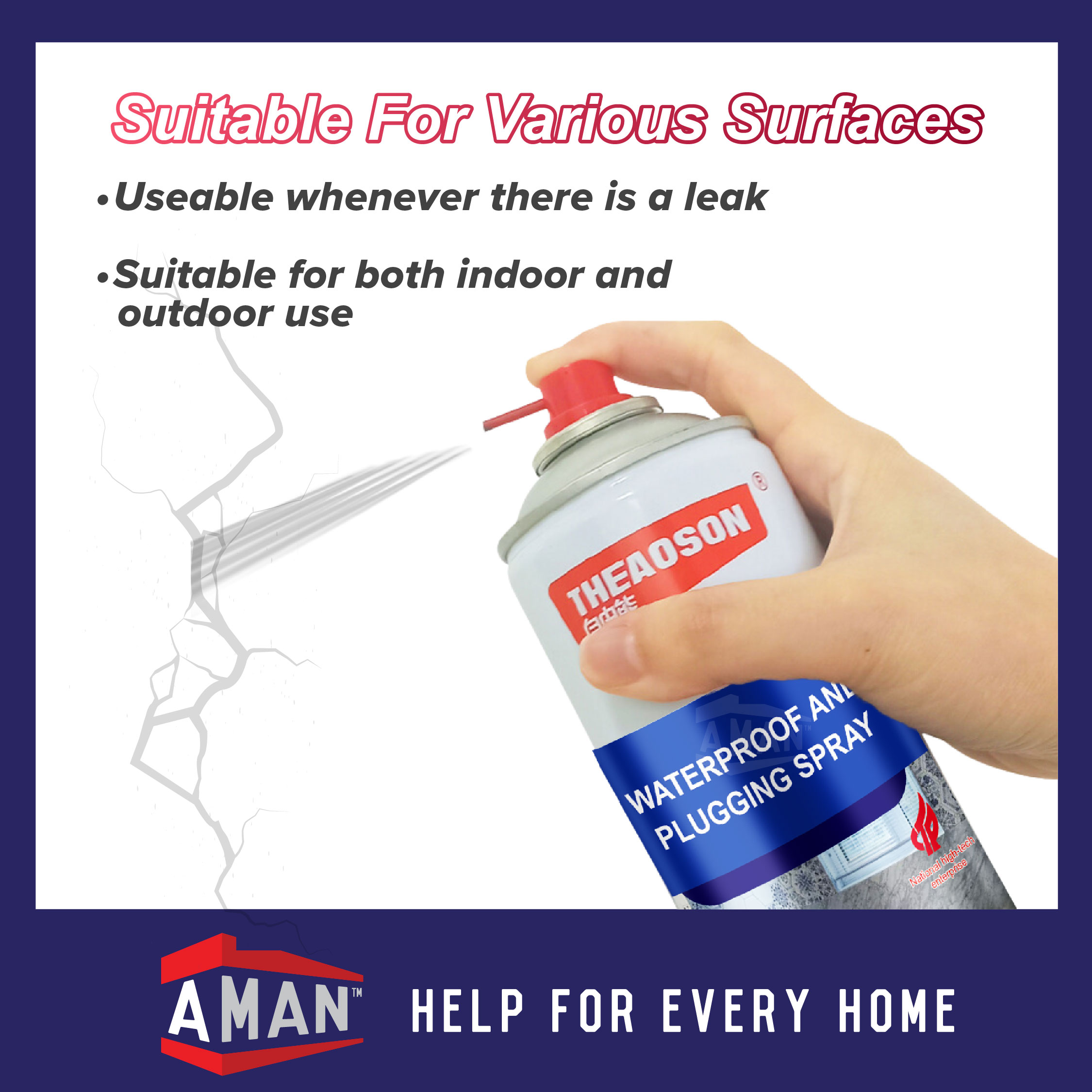 THEAOSON Leak Seal Repair Waterproof Spray Anti Leakage Spray Leaking ...