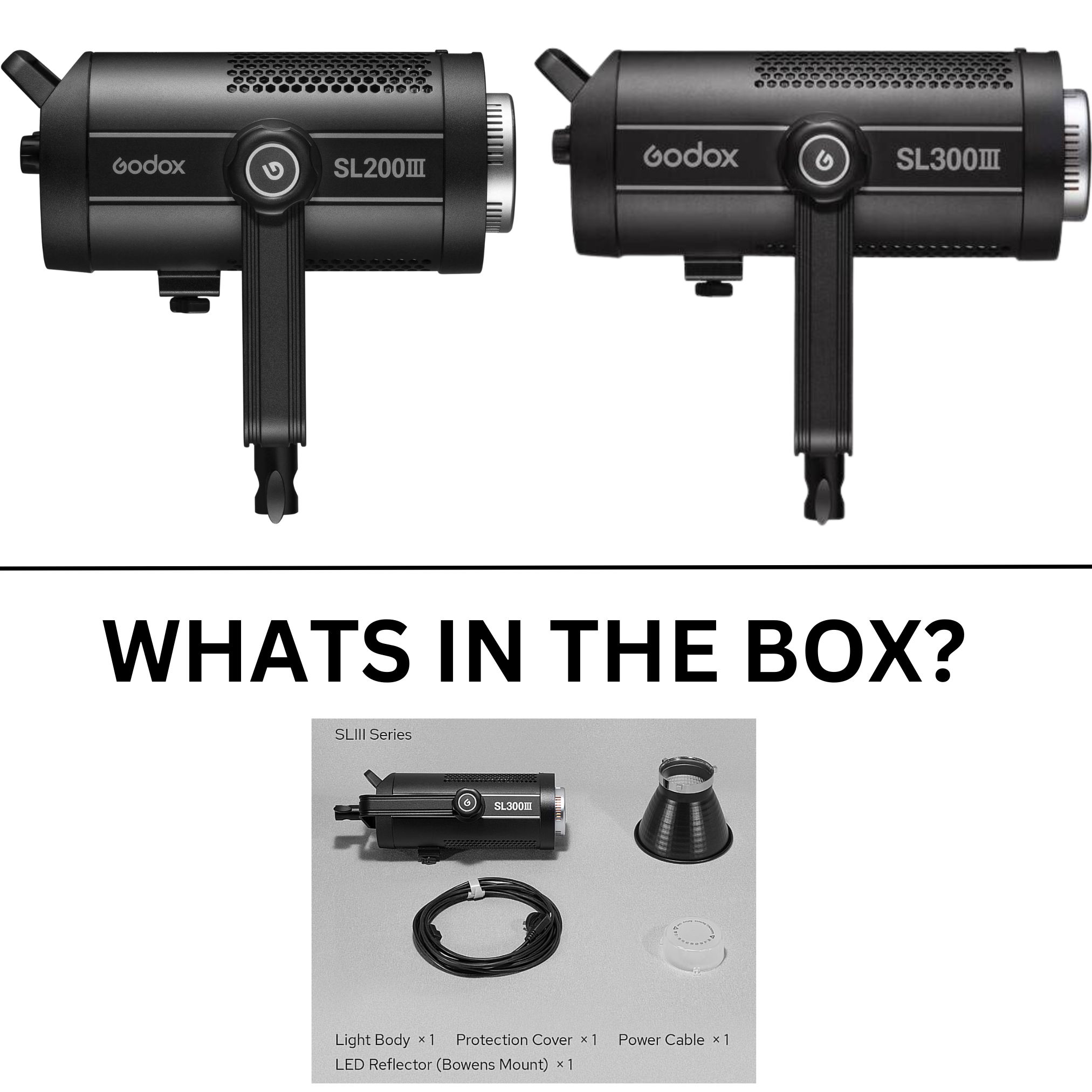 GODOX SL200III D / SL200III BI / SL300III D / SL300III BI LED Video ...