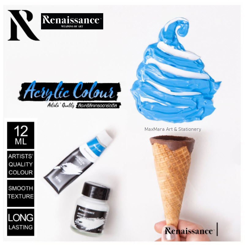 Renaissance Acrylic Colour Set 12/24 Colours | Shopee Malaysia