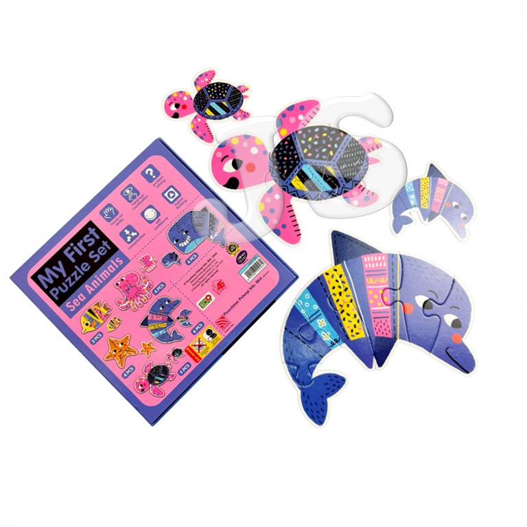 MY FIRST PUZZLE SET : SEA ANIMALS & NUMBERS | AGES : 2+ ( 6 Shaped ...