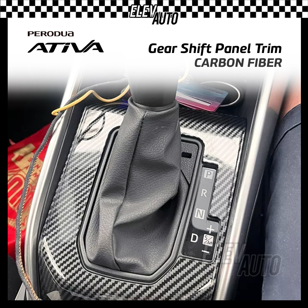 Perodua Ativa Gear Shift Panel Trim Carbon Fiber Black Interior ...
