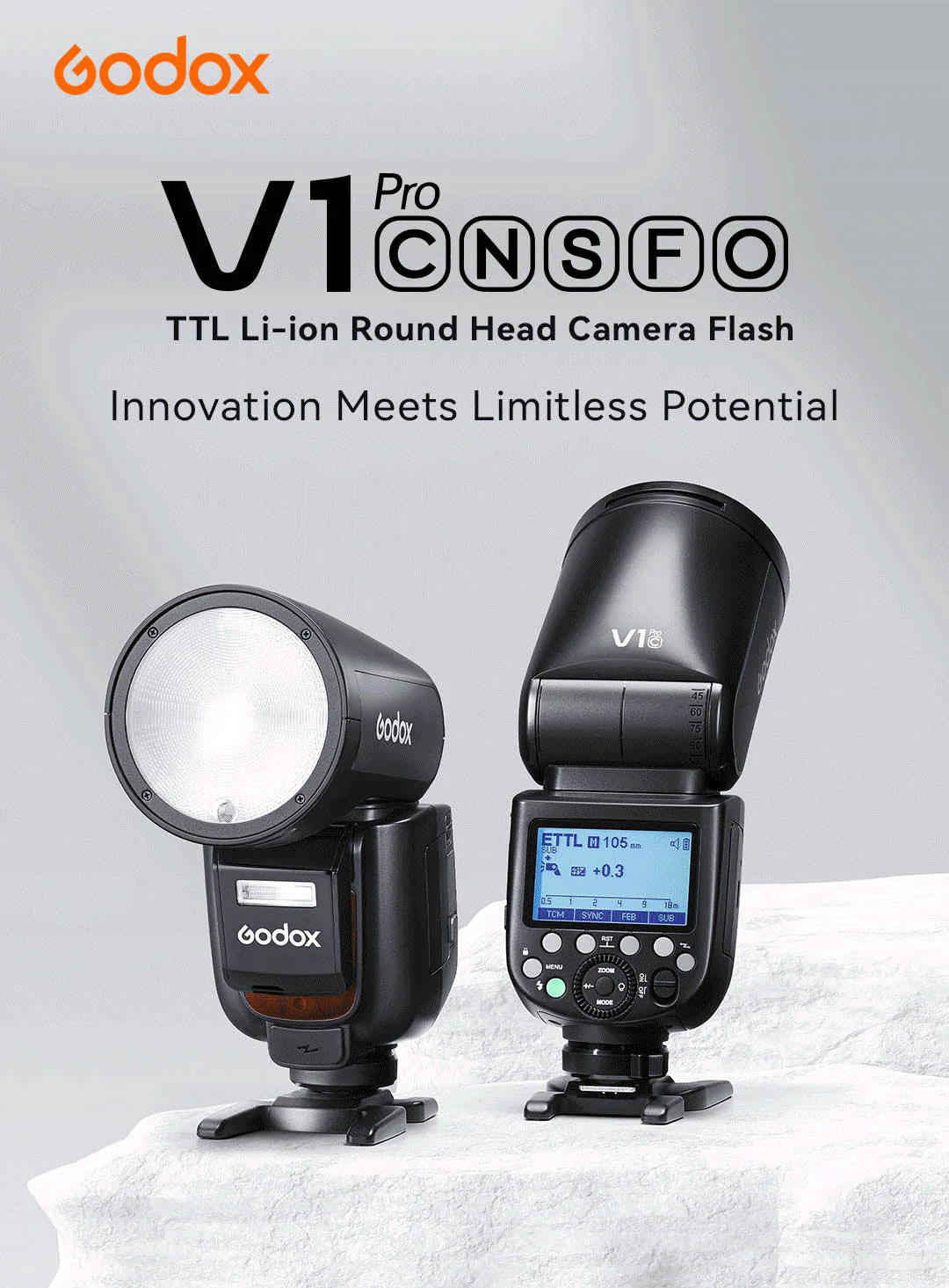 Godox V1Pro / V1 Pro TTL Li-ion Round Head Camera Flash for Canon ...