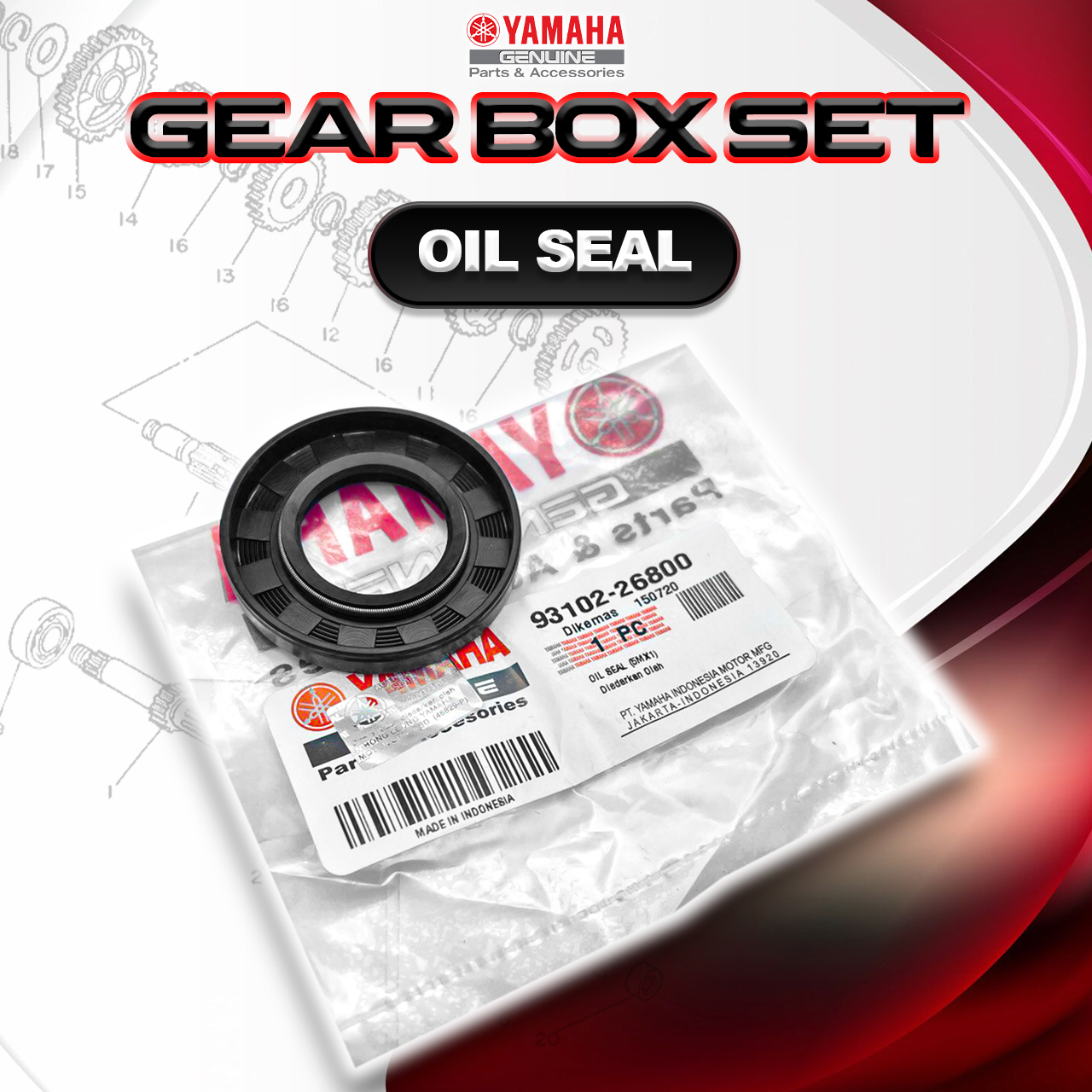 GEAR BOX SET TRANSMISSION KIT SET ( 5TL ) YAMAHA EGO EGO-S / NOUVO ...