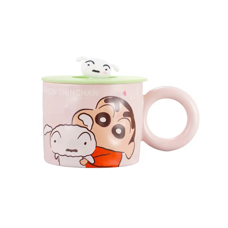 Crayon Shin-chan Cup Cute Birthday Gift Box Creative Ceramic Mug Office ...