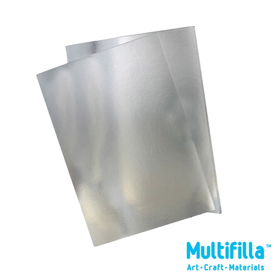 Polyester Sticker A4 - Bright Silver 2pcs - Silver Mirror Sticker/Self ...