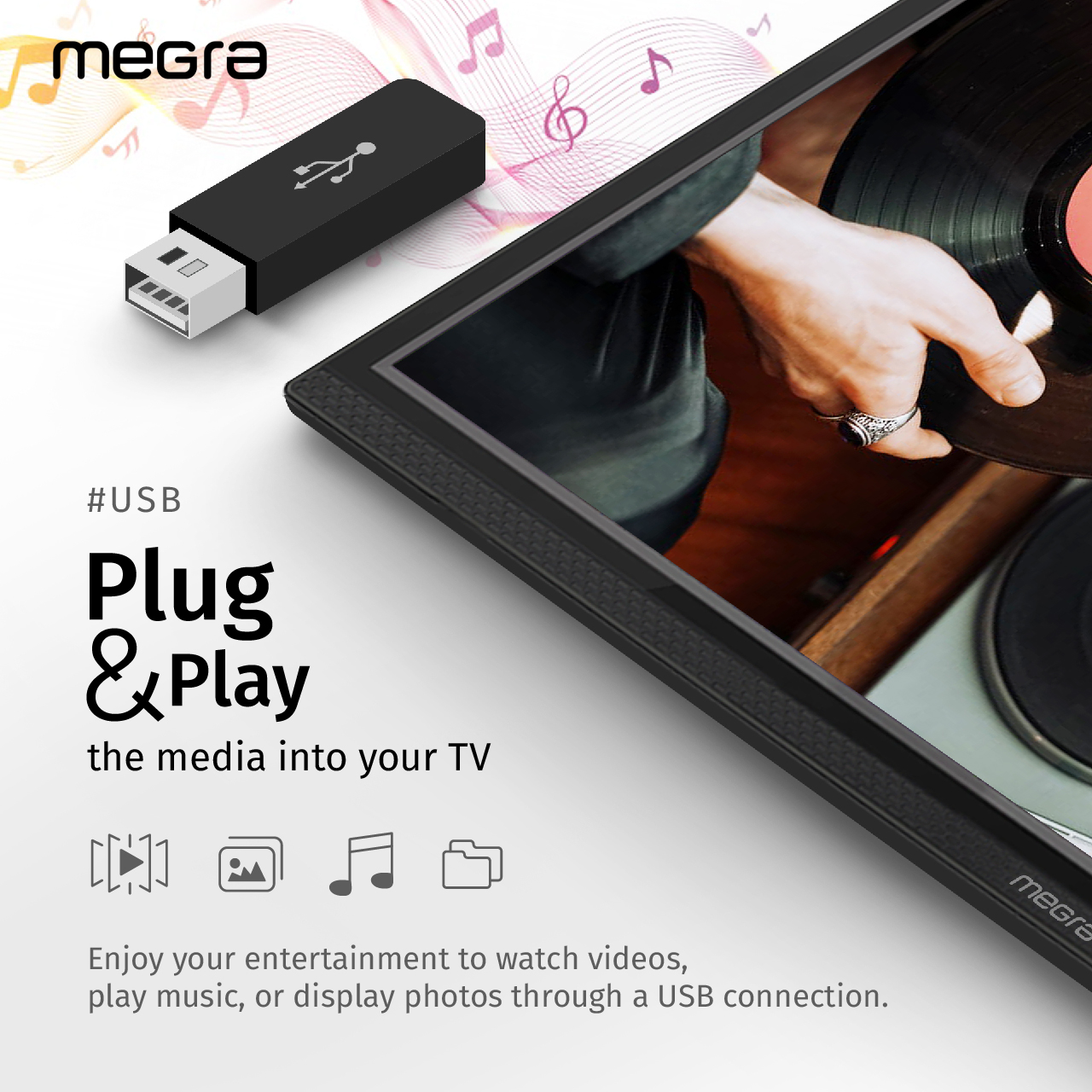 Megra TV 23 Inch Full HD 1080P LED TV With Built In MYTV Digital ...