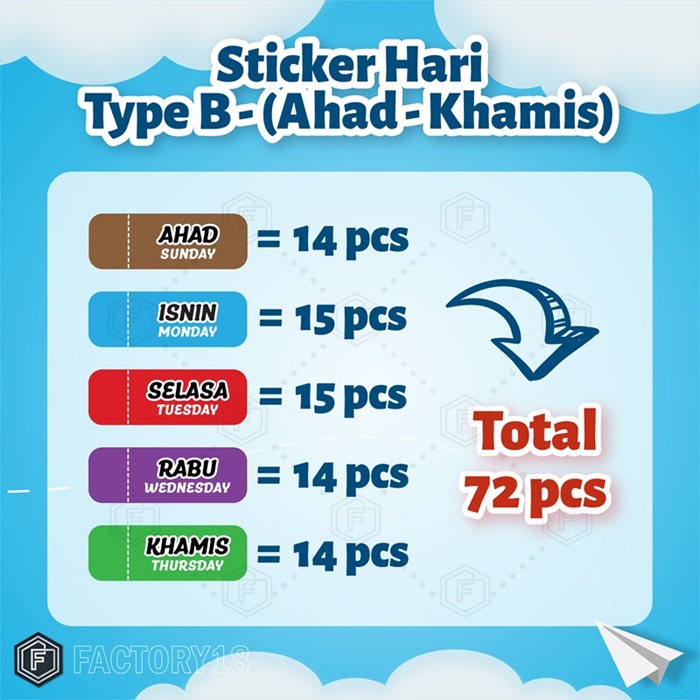 Label Sticker Hari Sekolah Label Buku Latihan Day Label Open School ...