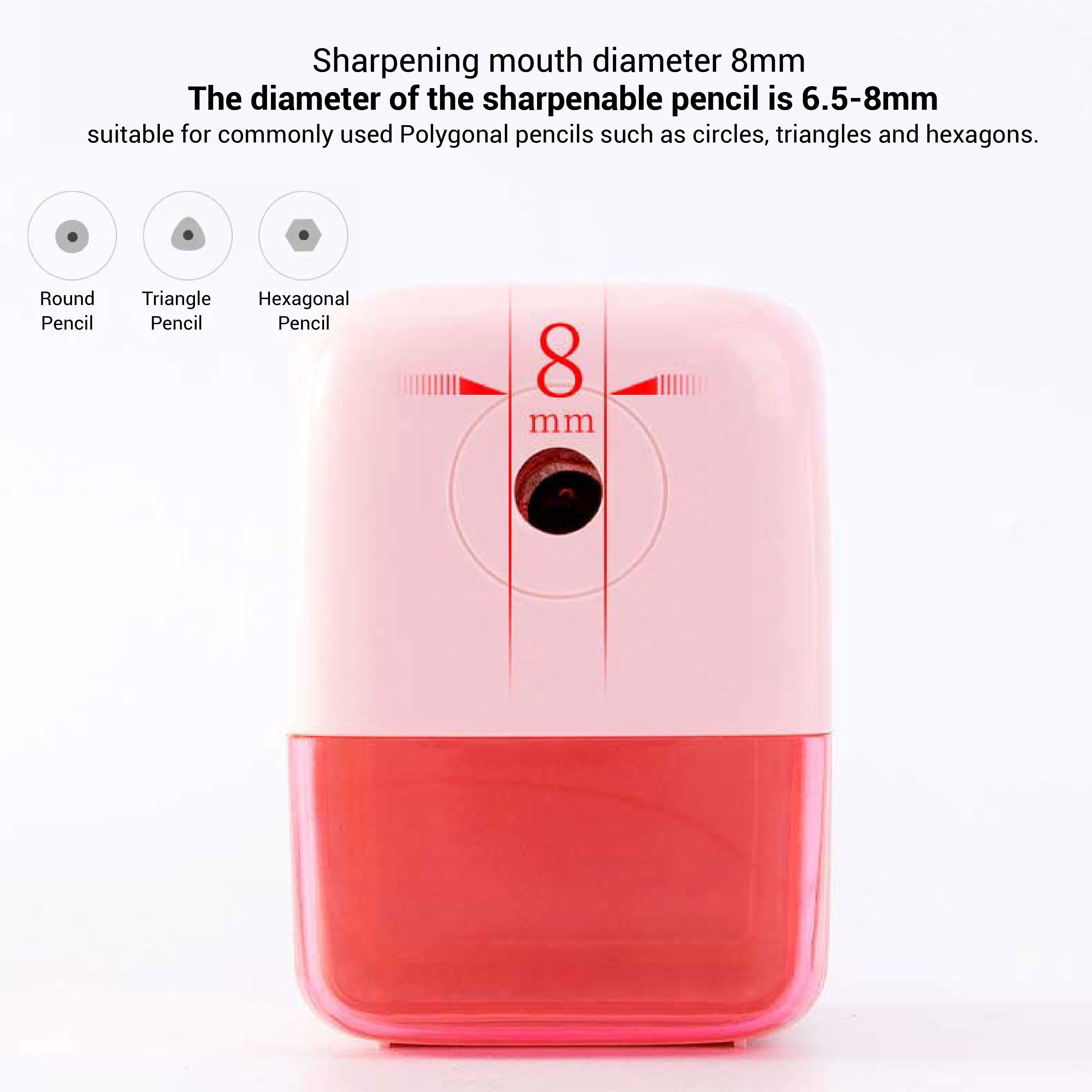 Deli Auto Feeding Pencil Sharpener For Student [8mm] School Rotary ...
