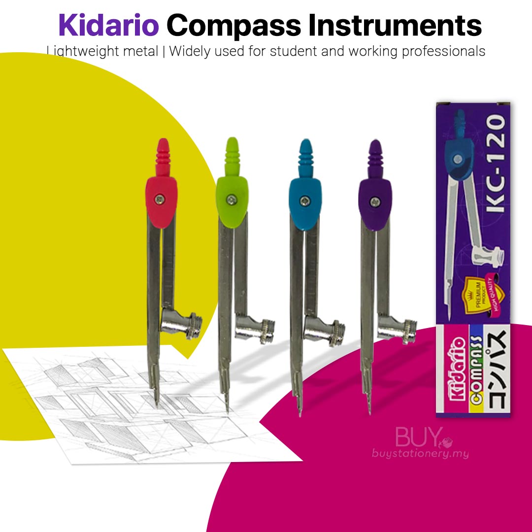 Kidario Compasses / Jangka Lukis for Pencil KC-120 - (1s/Pcs) Math ...