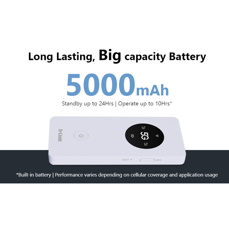 D-Link DWR-U2000 Portable 5G NR MiFi Mobile Hotspot Pocket WiFi SIM ...