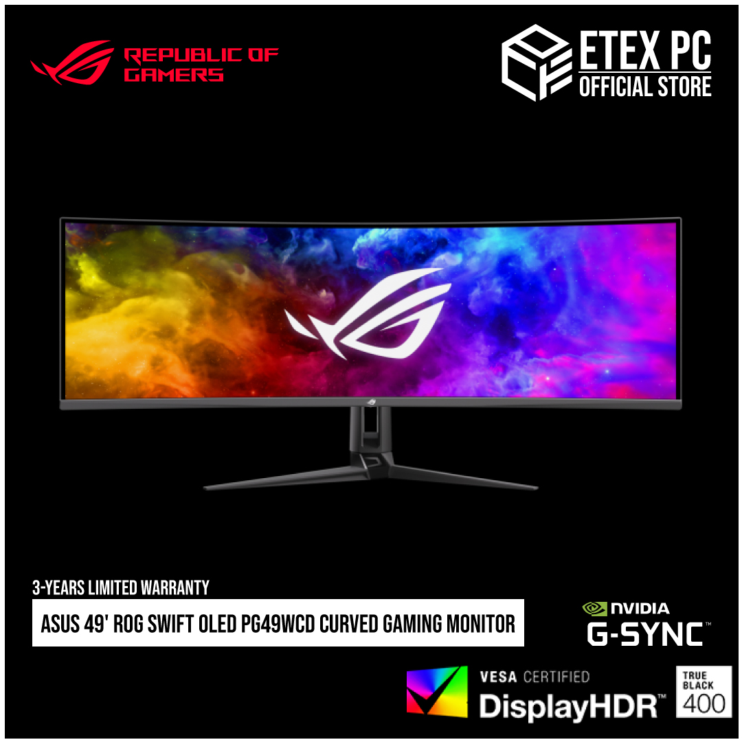 ASUS 49' ROG Swift OLED PG49WCD Curved Gaming Monitor - QD-OLED / 144Hz ...