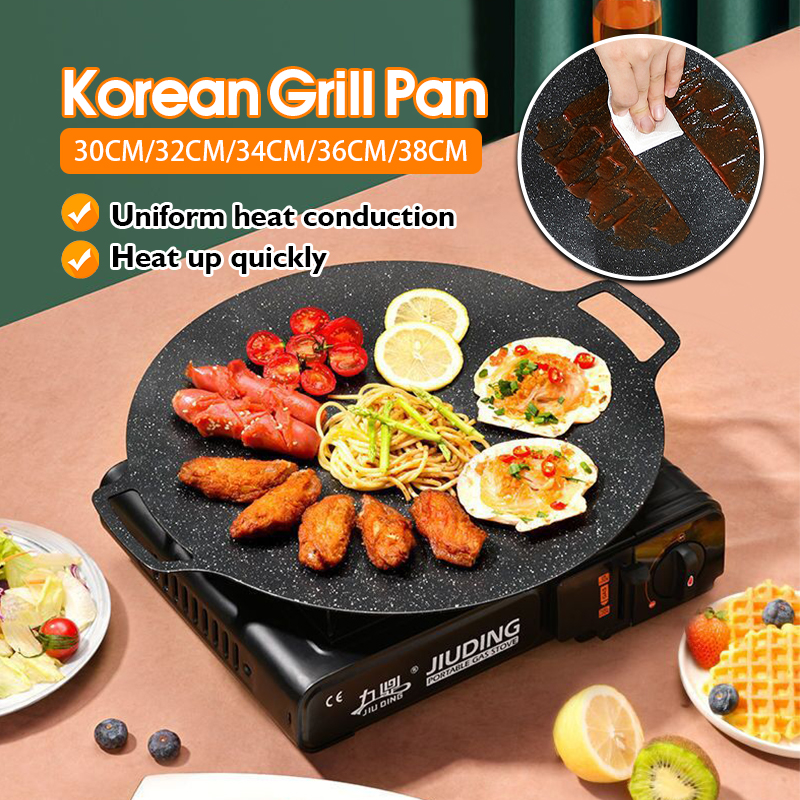 [BIG] Non-Stick Korean BBQ Grill Pan – Smokeless, Outdoor Camping ...