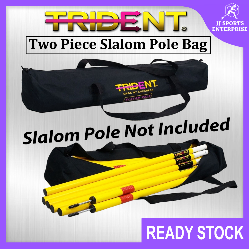 Trident 32mm Two Piece Slalom Pole Bag Football Agility Training Pole ...