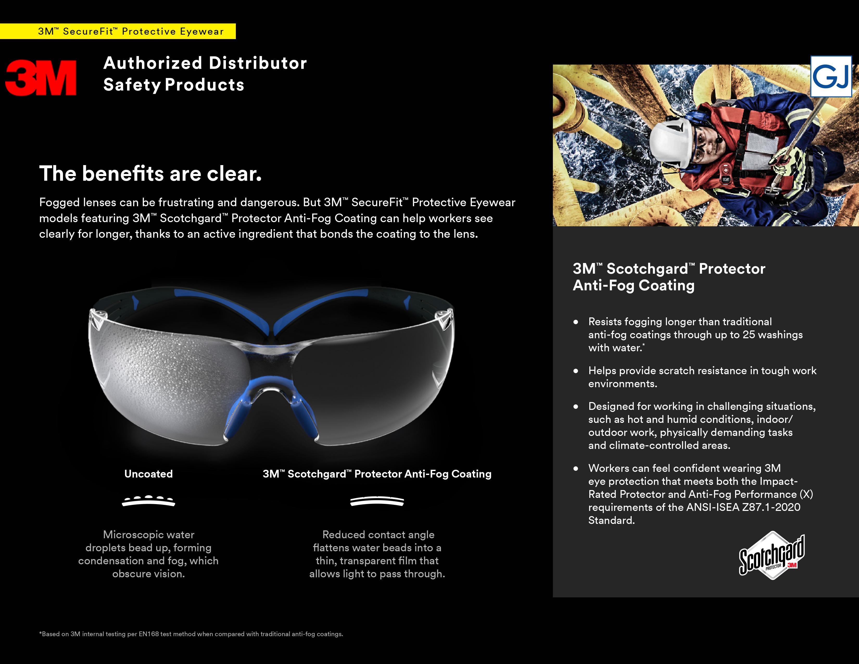 3M SF301SGAF-LBL SecureFit Safety Glasses Scotchgard™ SF301SGAF-LBL ...