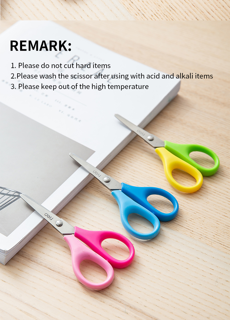 Deli Stainless Steel Scissor for Student Gunting Cutter Stationery ...