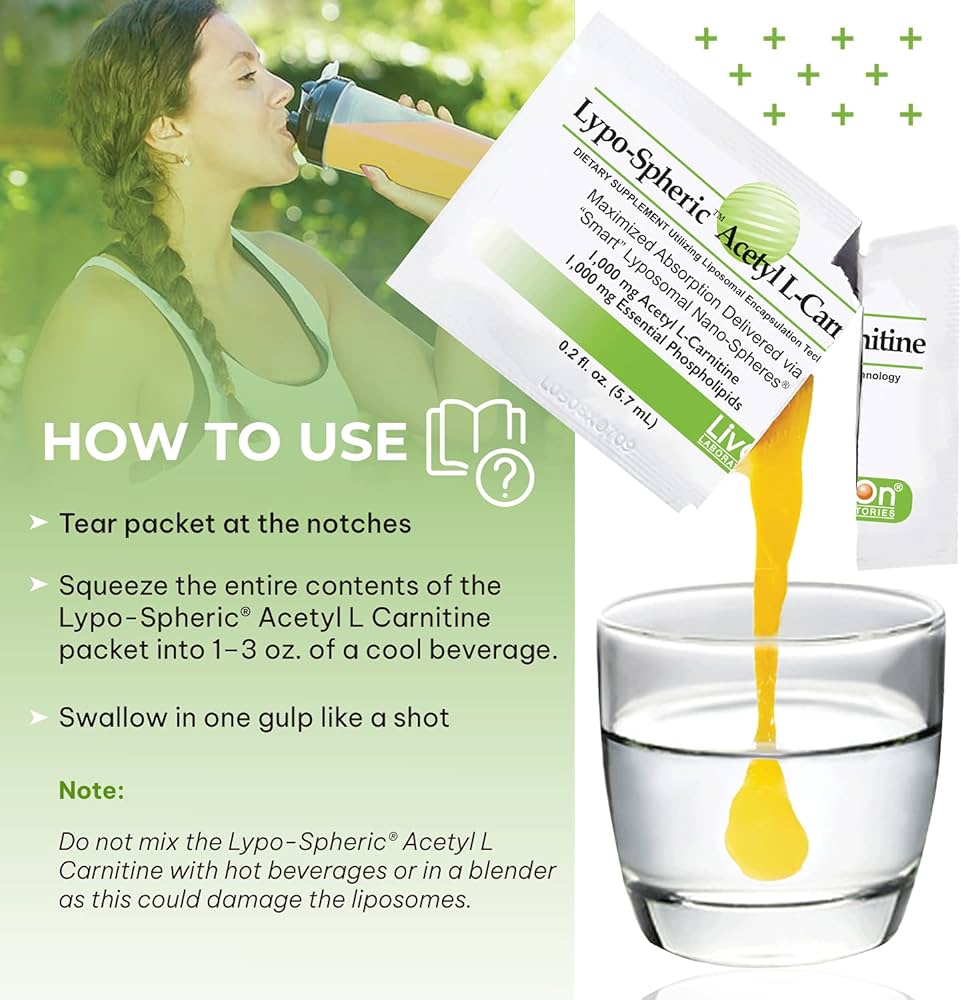 LIVON LABS Lypo-Spheric Liposomal Acetyl L-Carnitine ALCAR USA for ...