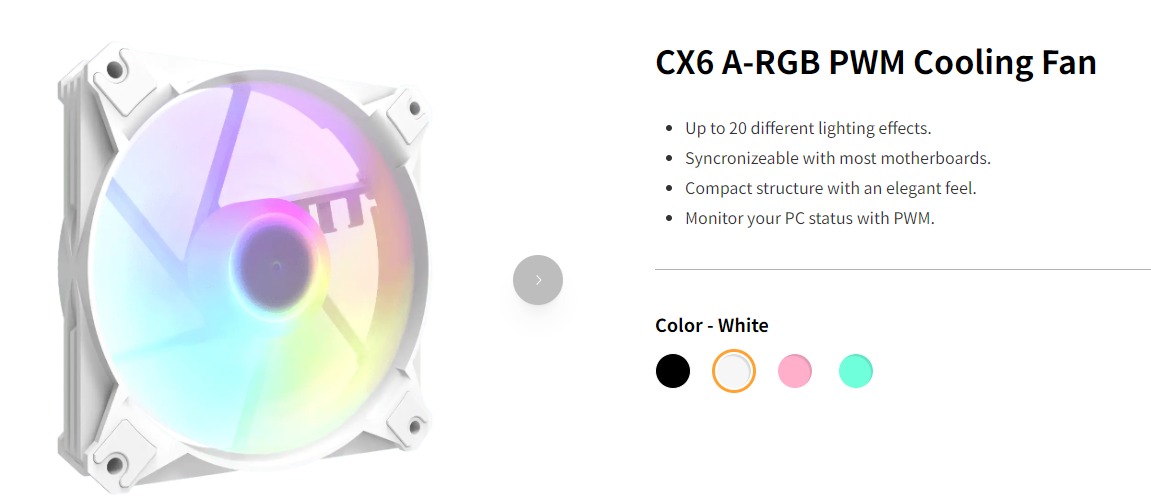 Aigo DarkFlash CX6 ARGB / RGB BLACK WHITE Casing Chassis Case PC Fan ...