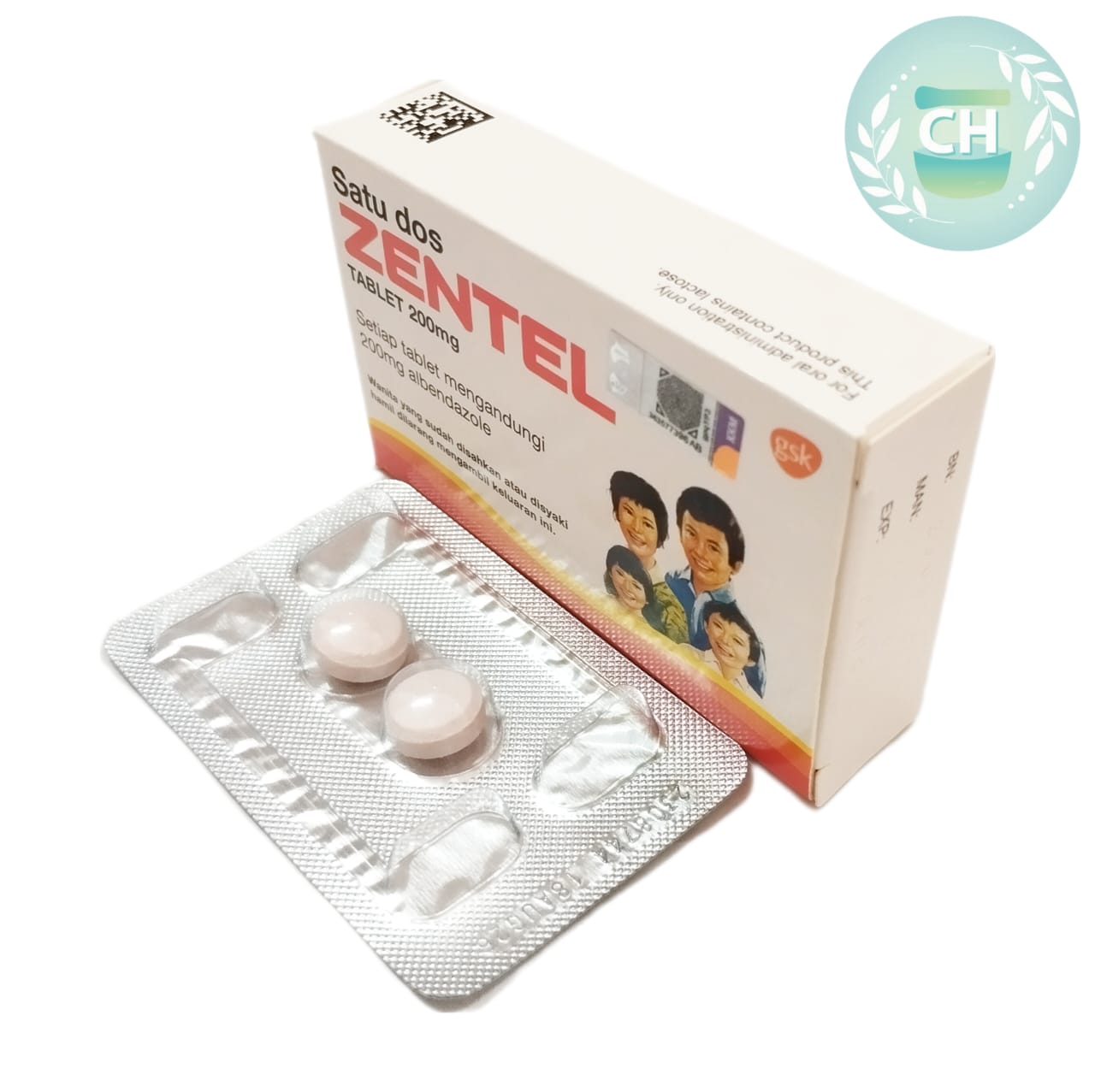 [GSK] ZENTEL [善得] Tablet 200mg ( 2 tablets per pack ) | Shopee Malaysia