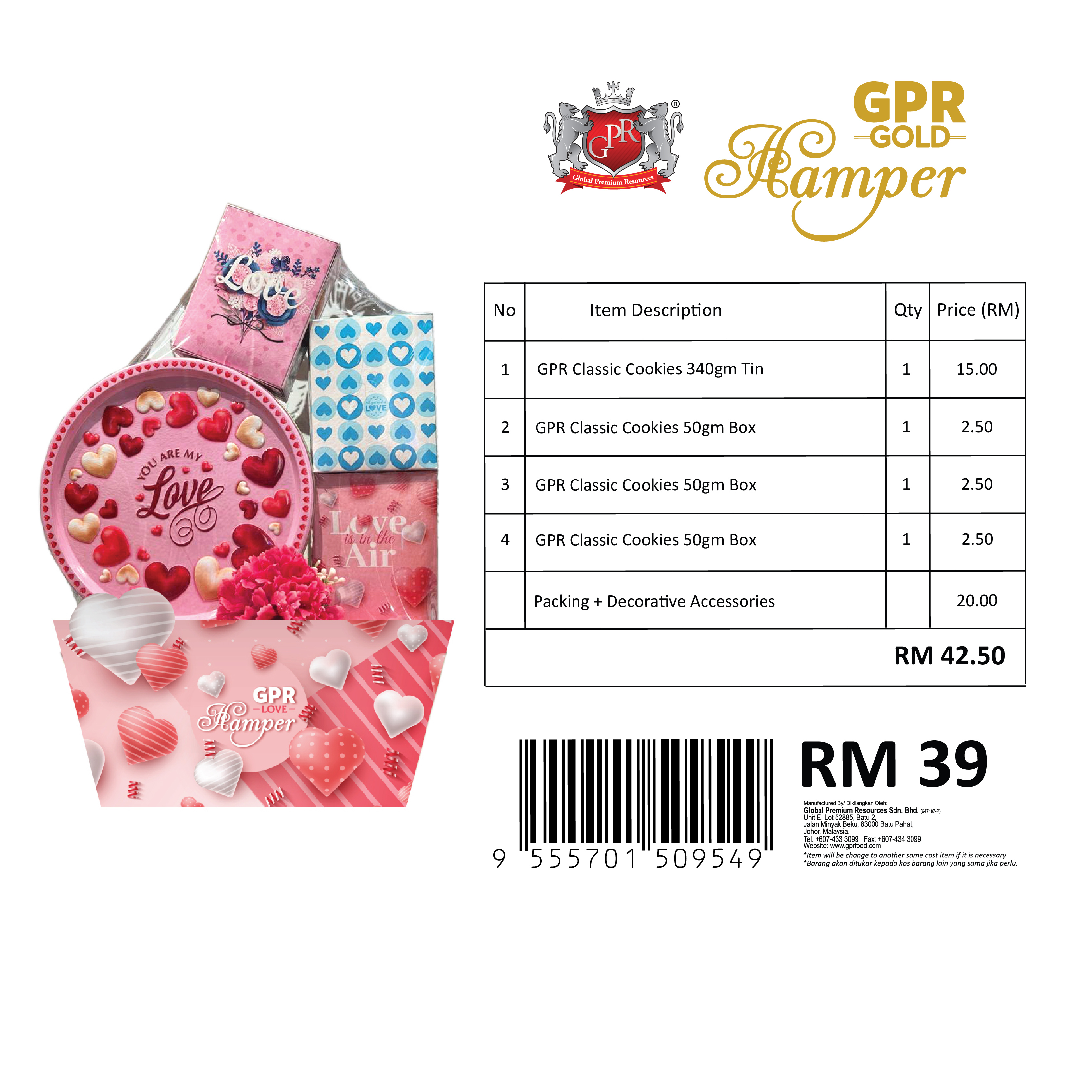 GPR LOVE Hamper - Gift Mother's Day , Teacher's Day & Akikah 2026 ...