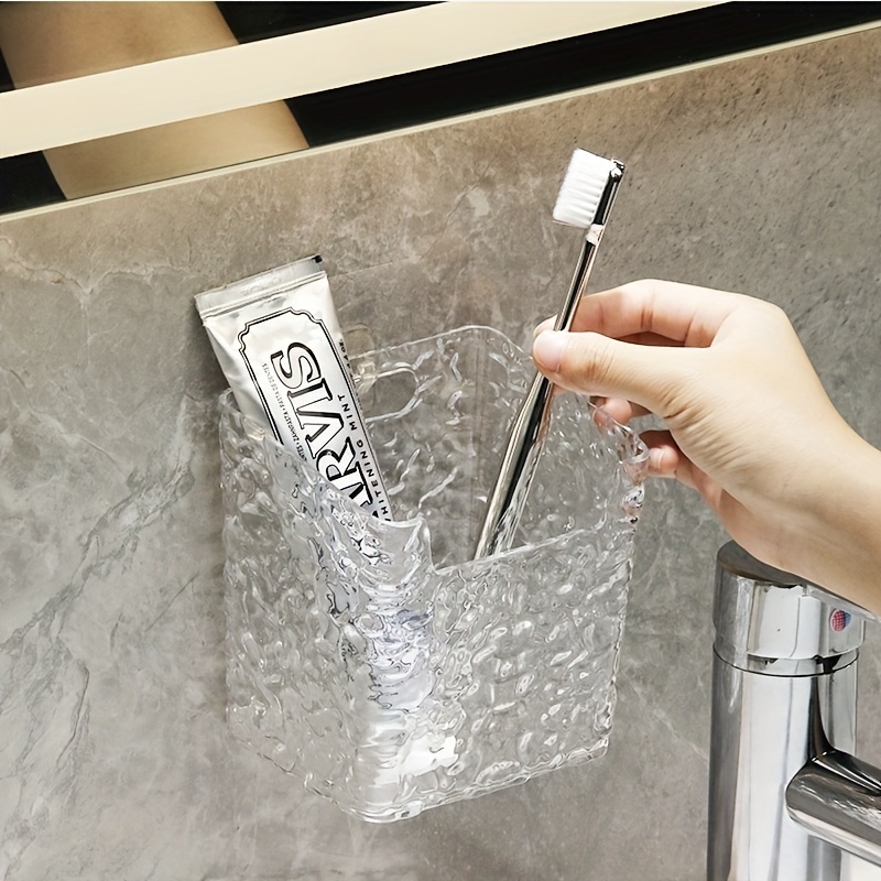 Storage RACK Bathroom Punch-free Wall-Mounted Toothbrush Holder ...