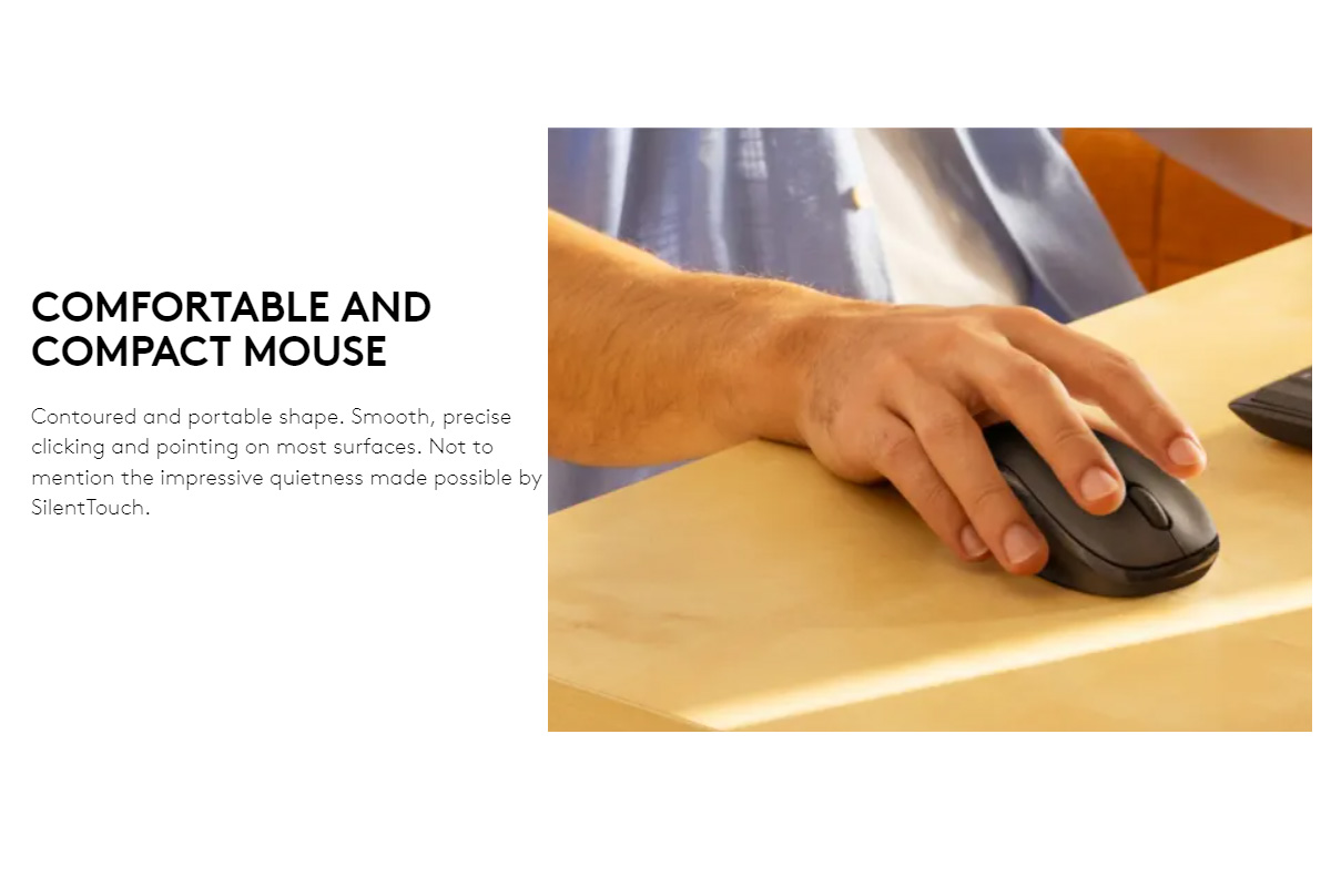 Logitech Mk295 Silent Wireless Keyboard And Mouse Combo Silenttouch Technology Advanced