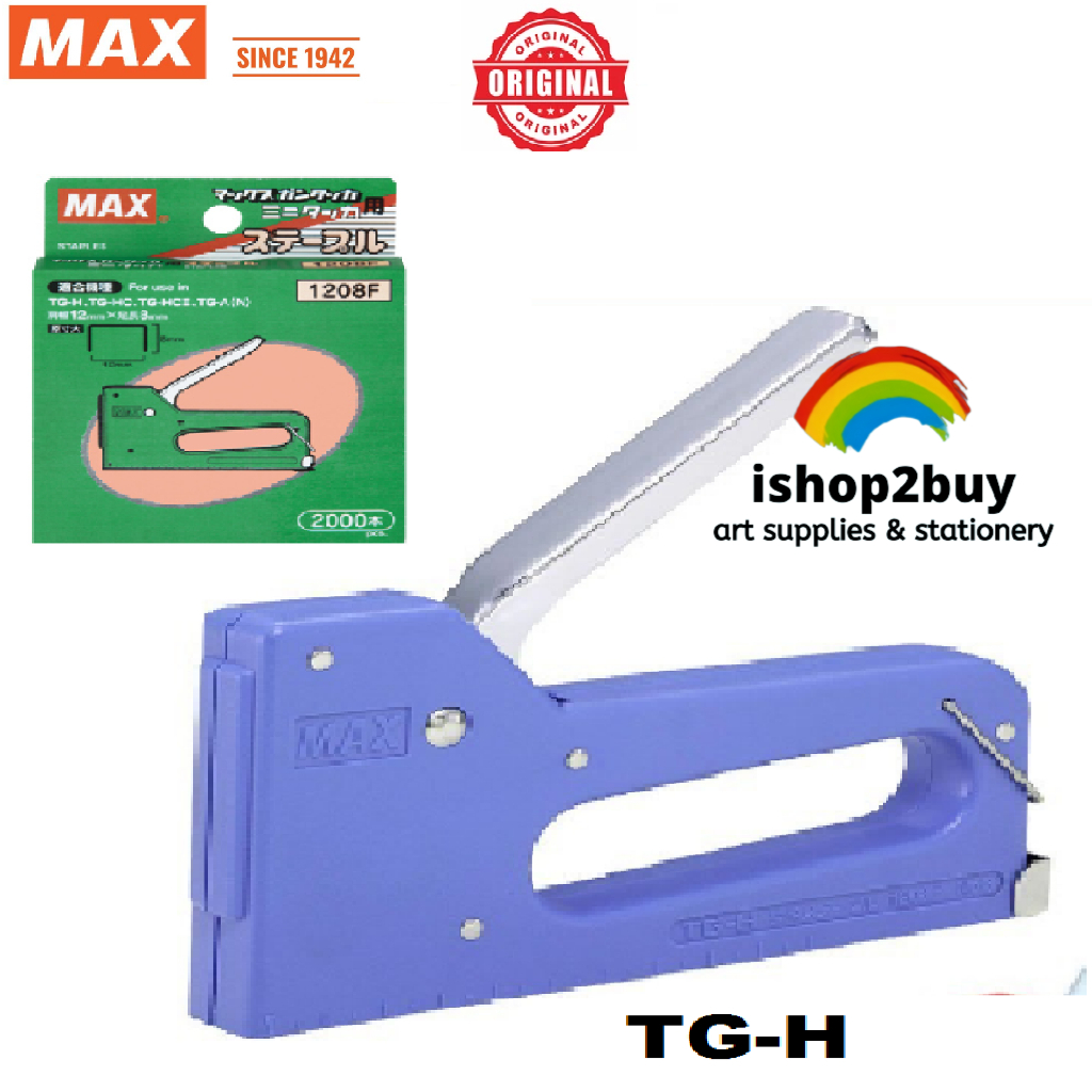 MAX Gun Tacker TG-H Light Duty Use Staples MAX 1208F Staples For TG-H ...