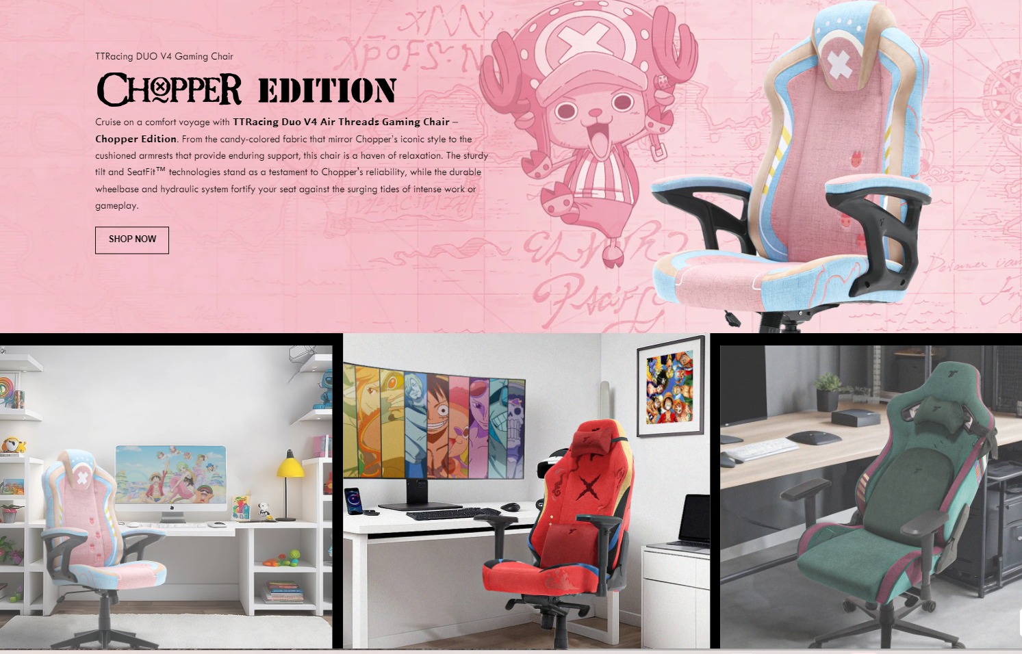 TTRacing MAXX LUFFY EDITION Air Threads Fabric Gaming Chair Office ...